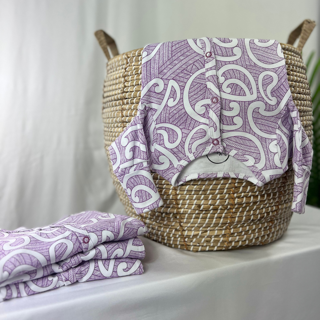 Nui (Purple) Long Sleeve Onesie – Whenua